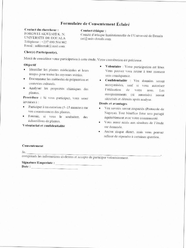 Formulaire de Consentement Éclairé-Scan | PDF