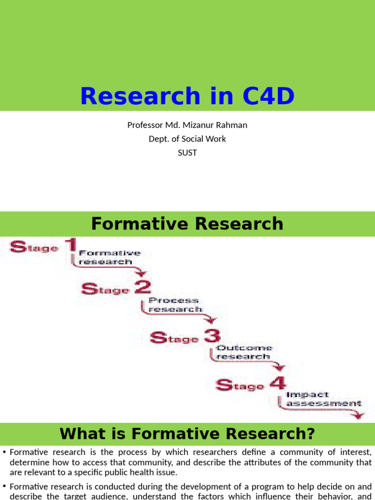 Formative Research | PDF | Quantitative Research | Qualitative Research