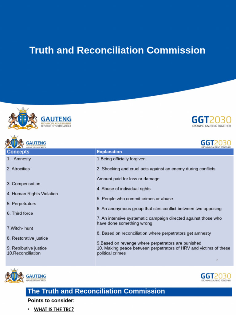Truth and Reconciliation Commission (1) | PDF | Human Rights Abuses ...