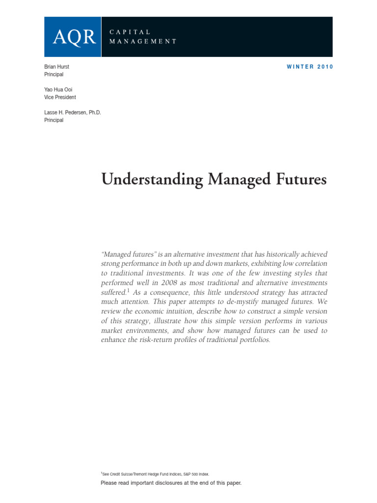 Understanding Managed Futures Strategies | PDF | Futures Contract ...