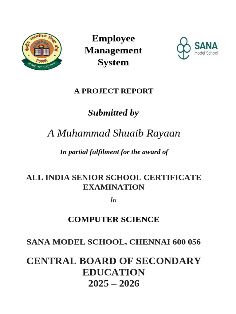 Sample CS Project G12 | PDF | Sql | Relational Database