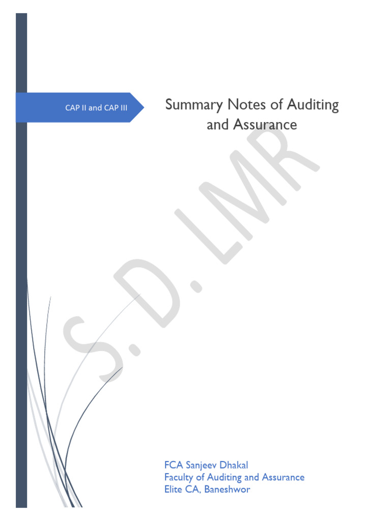 Last Minute Revision (1) | PDF | Audit | Financial Audit