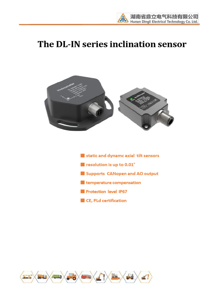DL-IN Series Inclination Sensors Overview | PDF | Sensor | Electrical ...