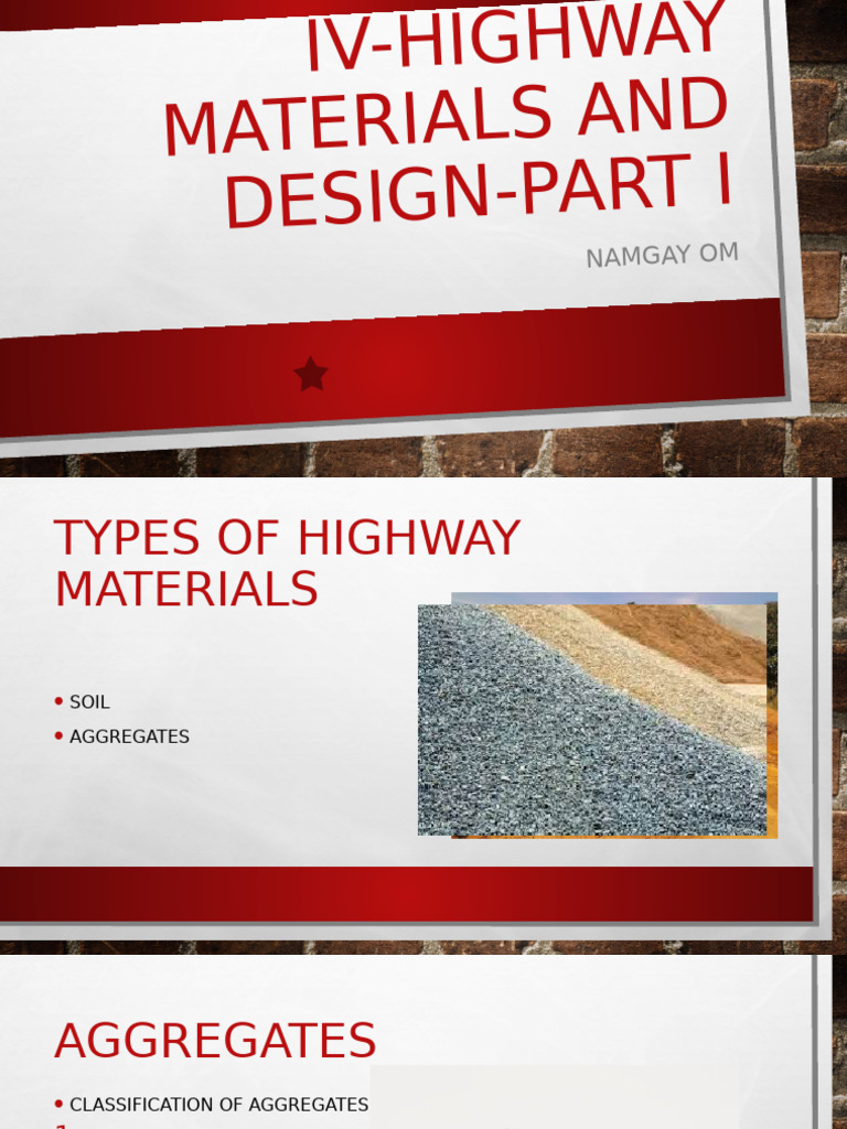 Highway Materials and Design Overview | PDF | Road Surface ...