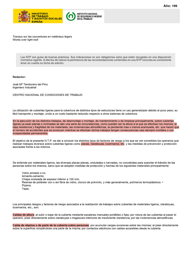 ntp_448 | PDF | Techo | Aislador (Electricidad)