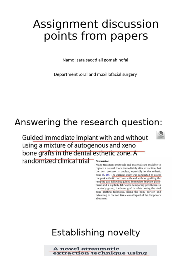 Assignment Discussion Points From Papers | PDF
