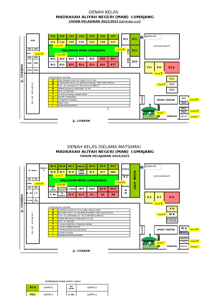 Denah Ruang Sas Genap 2024 2025 | PDF