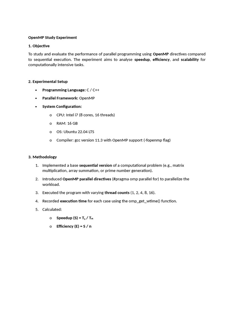 open mp (1) | PDF | Parallel Computing | Concurrency (Computer Science)