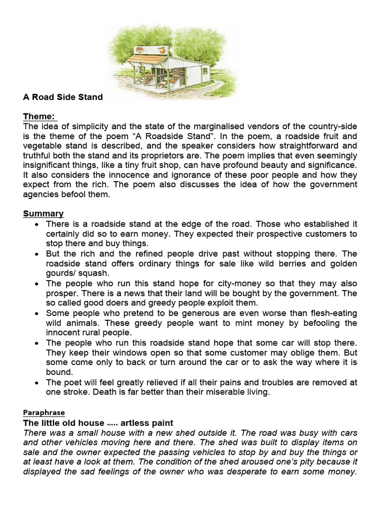 A Roadside Stand | PDF | Car