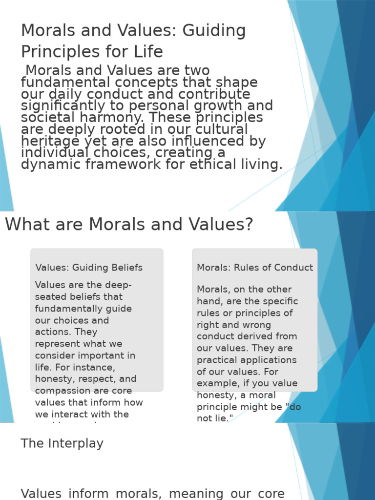 Morals and Values: Ethical Living Guide | PDF | Morality | Value (Ethics)