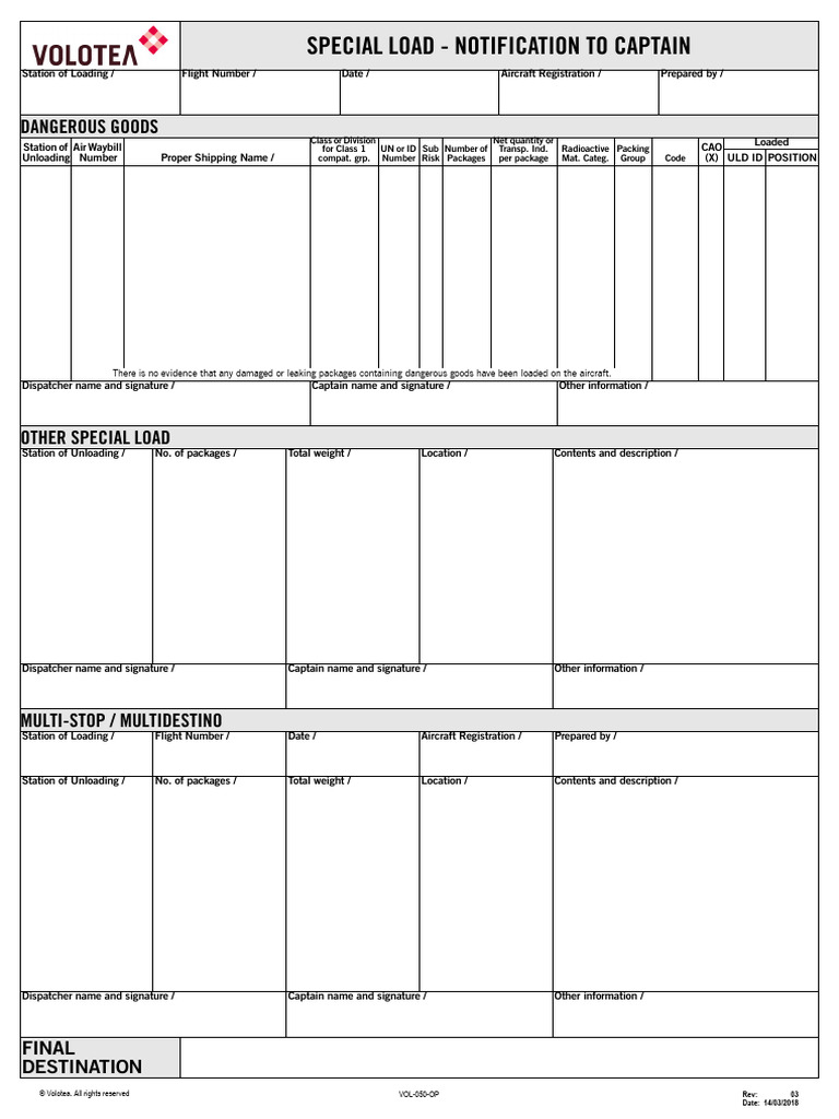 Dangerous Goods Notification for Flight | PDF | Aircraft | Aviation