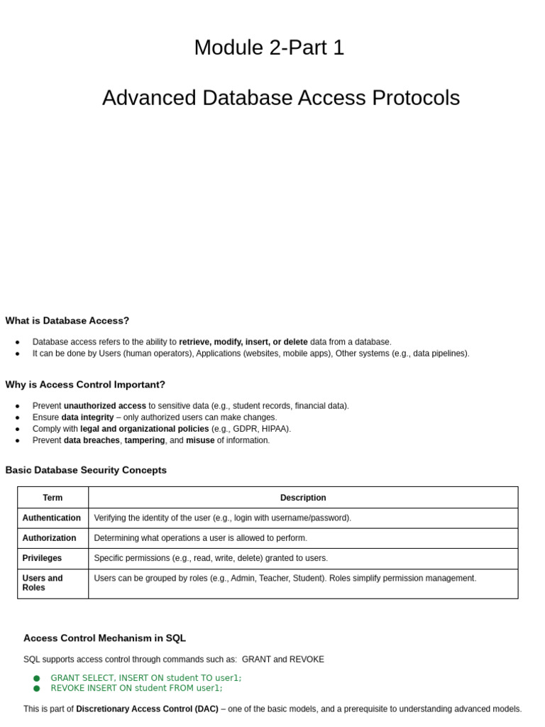 M2.1 | PDF | Computer Access Control | Databases