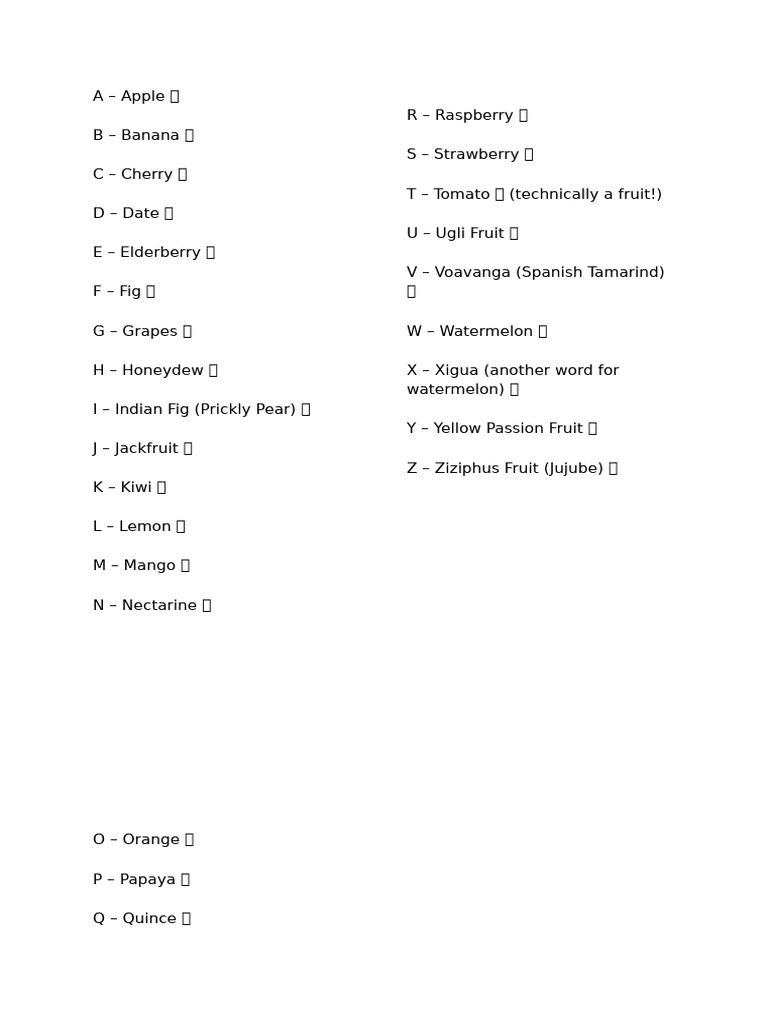 Foundation Phase Alphabet With Fruits | PDF