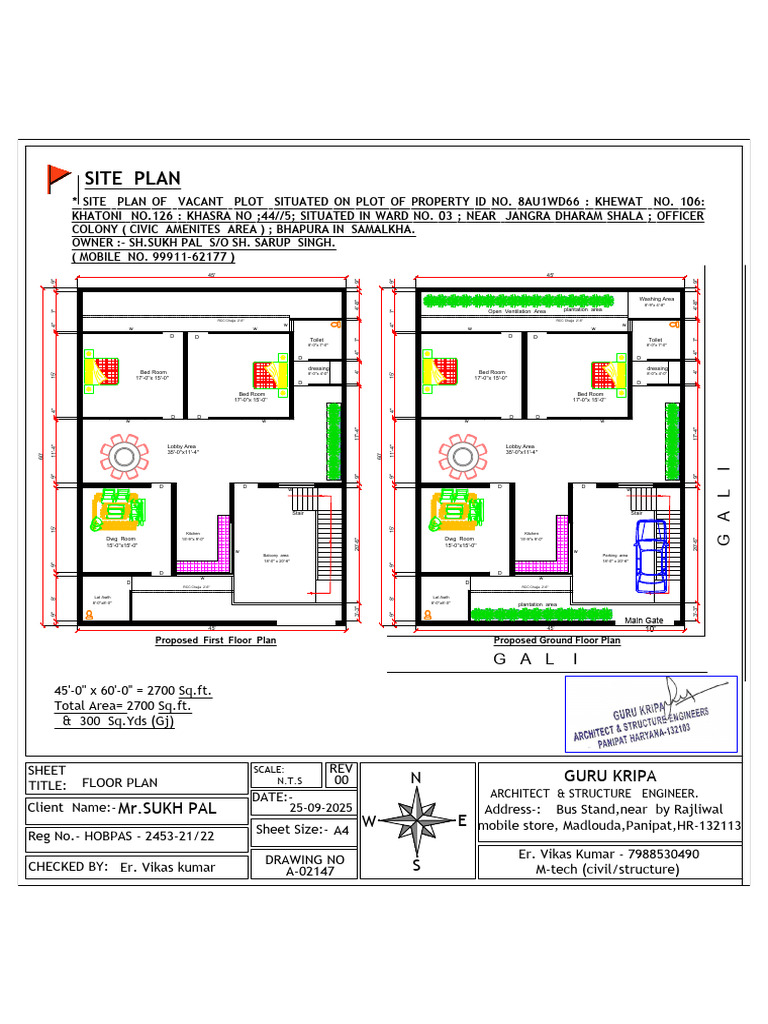 Site Plan Sukh Paal Ji Samalkha 25-07-2025-Model | PDF