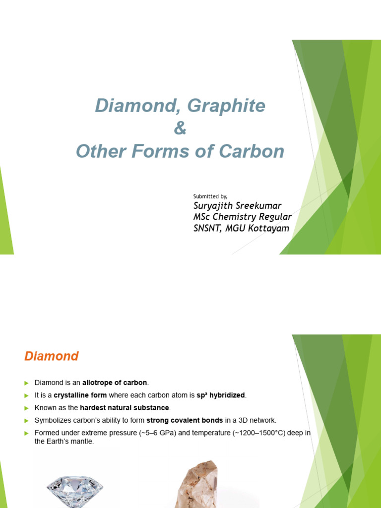 Diamond and Graphite | PDF | Carbon | Diamond