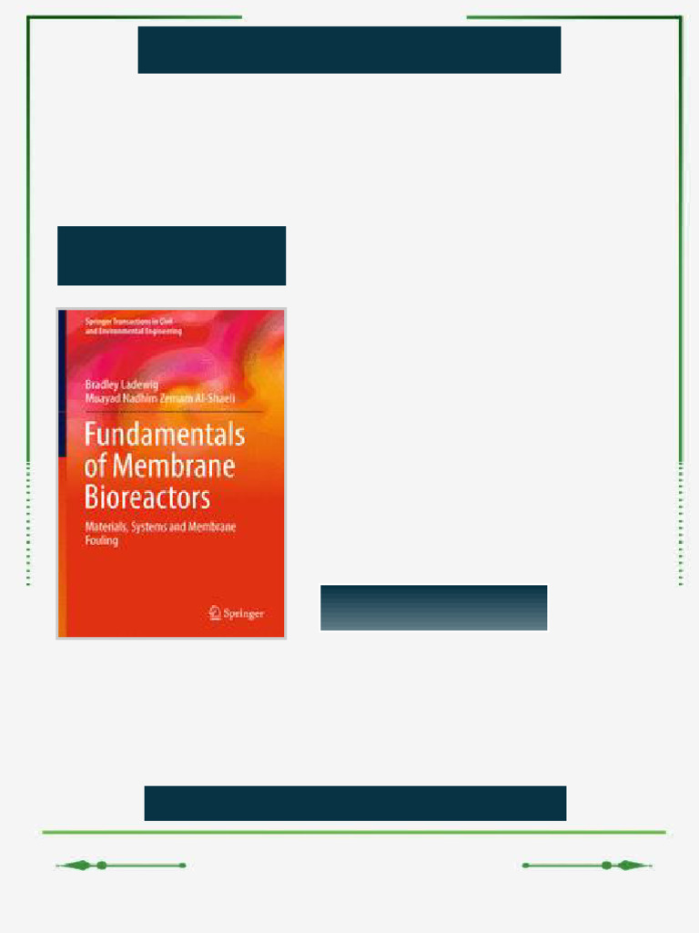 Fundamentals of Membrane Bioreactors Materials Systems and Membrane ...