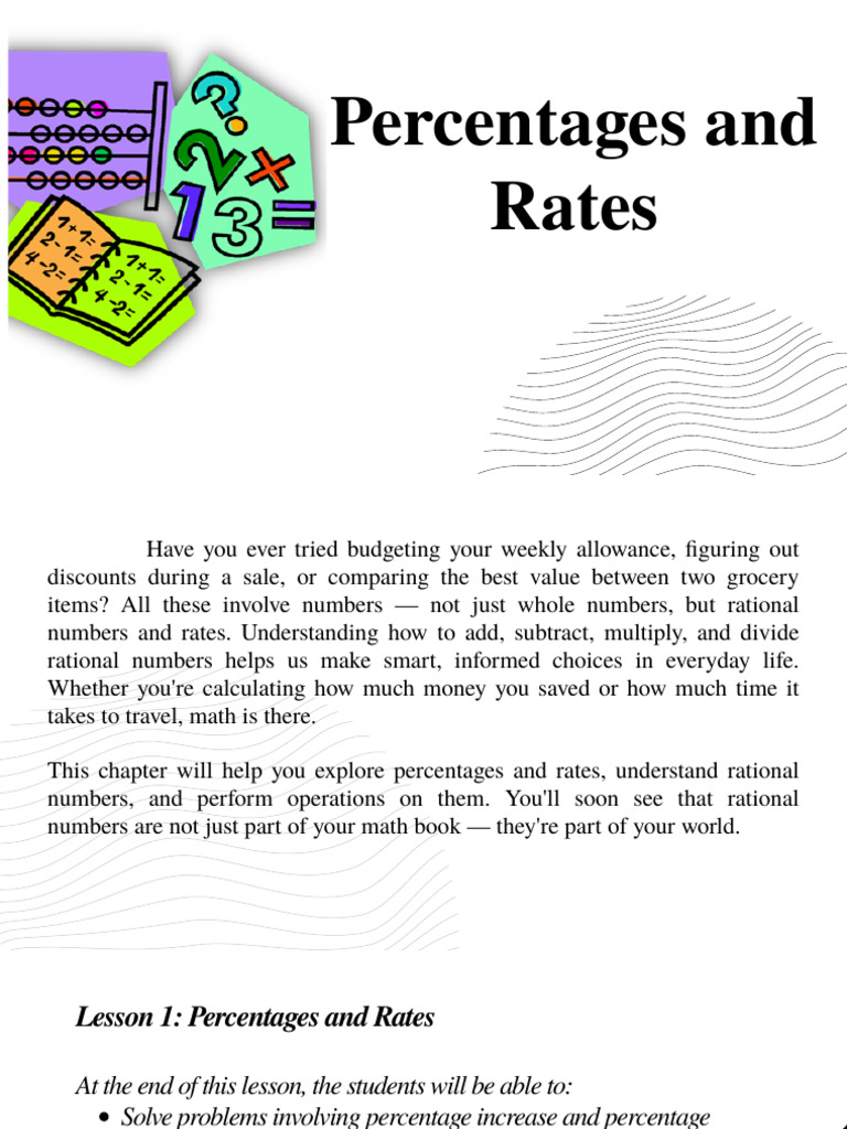 Percentages-and-Rates | PDF | Percentage