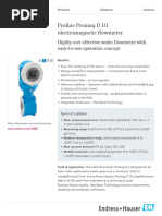 Proline Promag P 300 Flowmeter Specs | PDF | Flow Measurement | Metrology