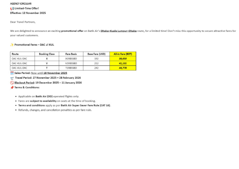 Batik Air Promo Offer | PDF