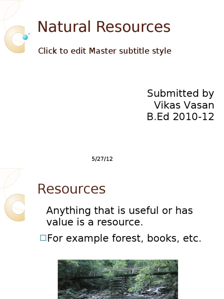 Natural and Man-Made Resources Overview | PDF