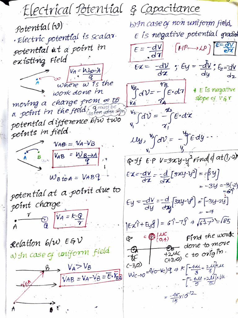 Electric Potential | PDF | Capacitor | Capacitance