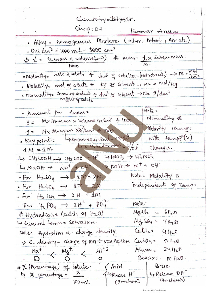 Chem xi cha 07 key points -¬aNu | PDF