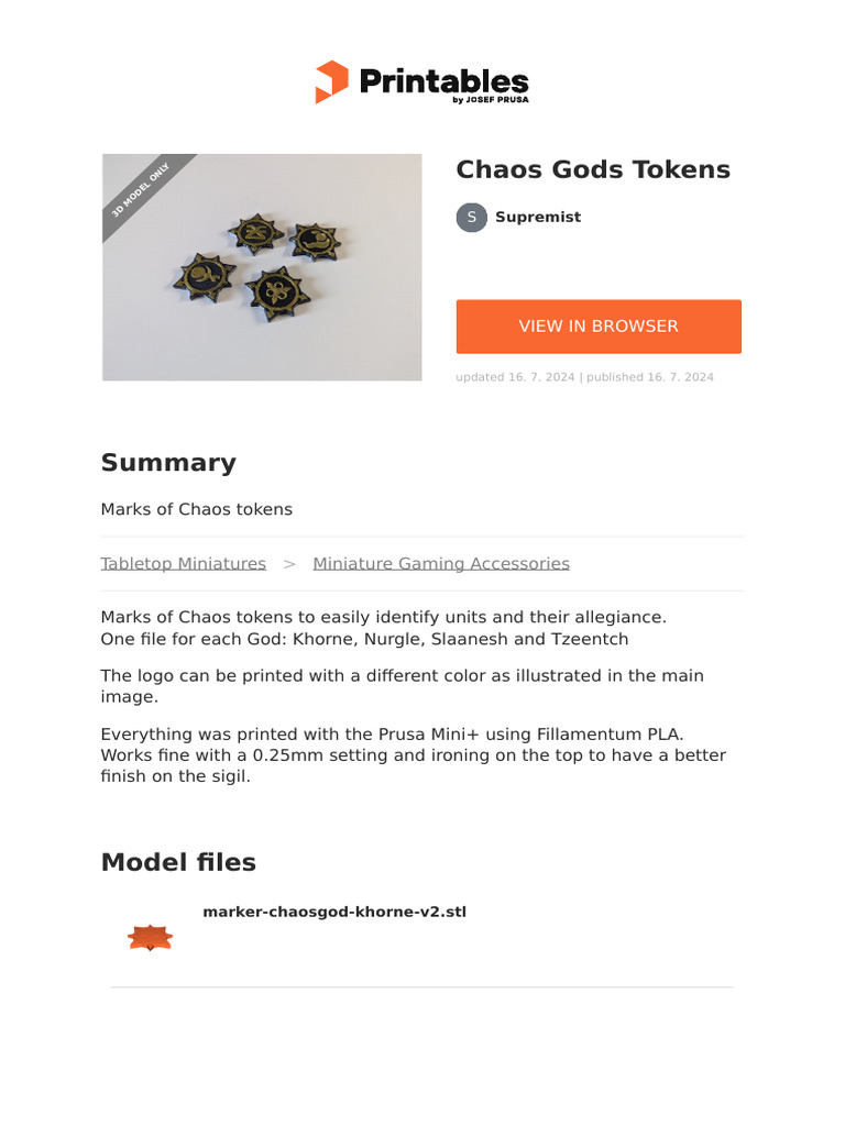 Chaos Gods Tokens | PDF