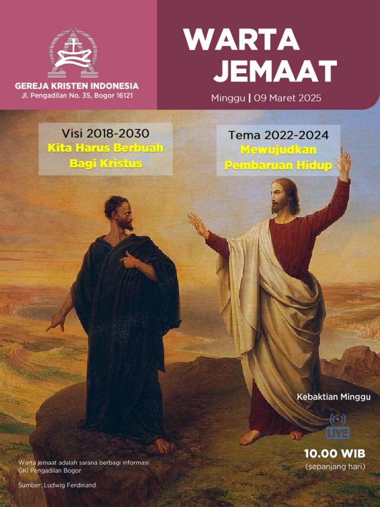 Warta-Jemaat-GKI-Pengadilan-Bogor-9-Maret-2025 | PDF