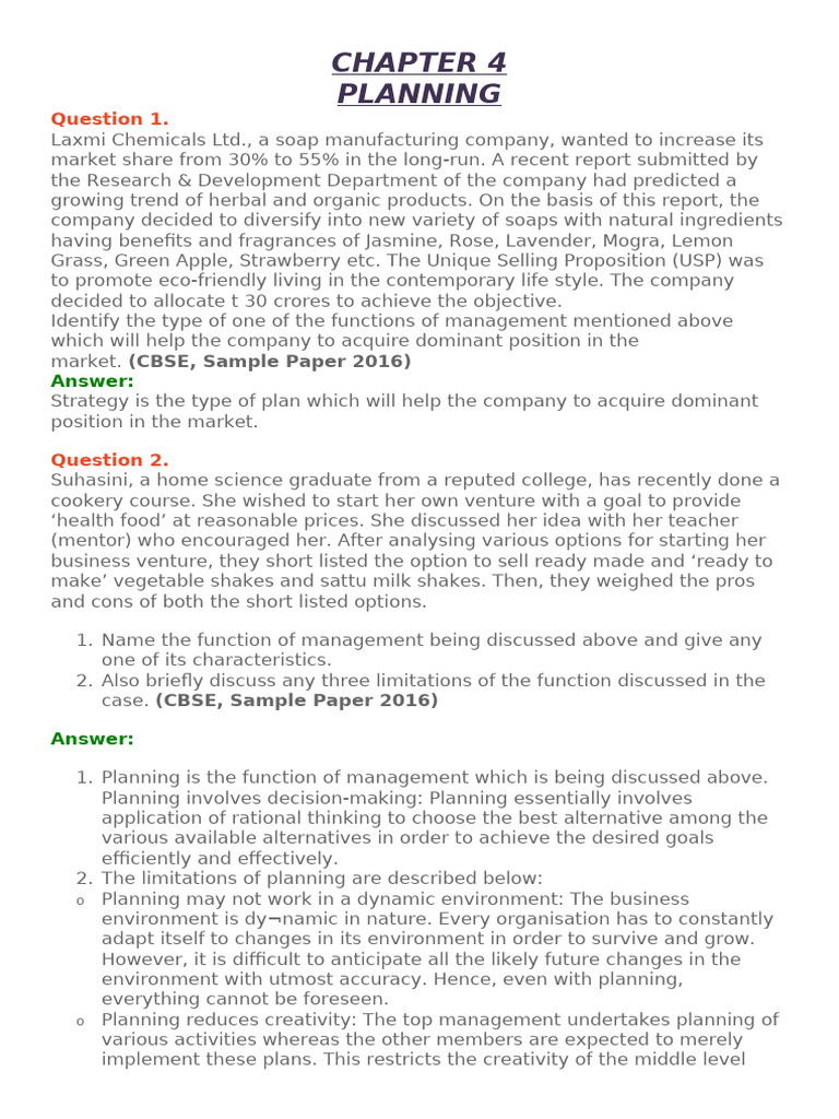 Chapter 4 Business Studies Case Study | PDF | Legal Tender | Policy