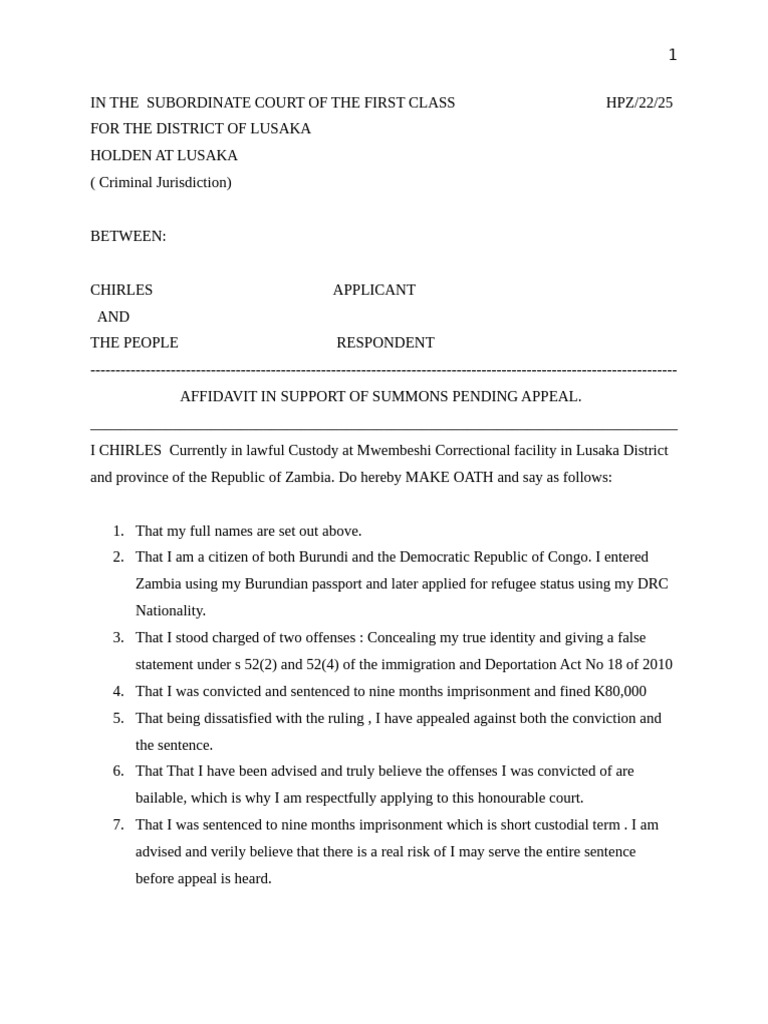 Real Affidavit | PDF | Affidavit | Criminal Law