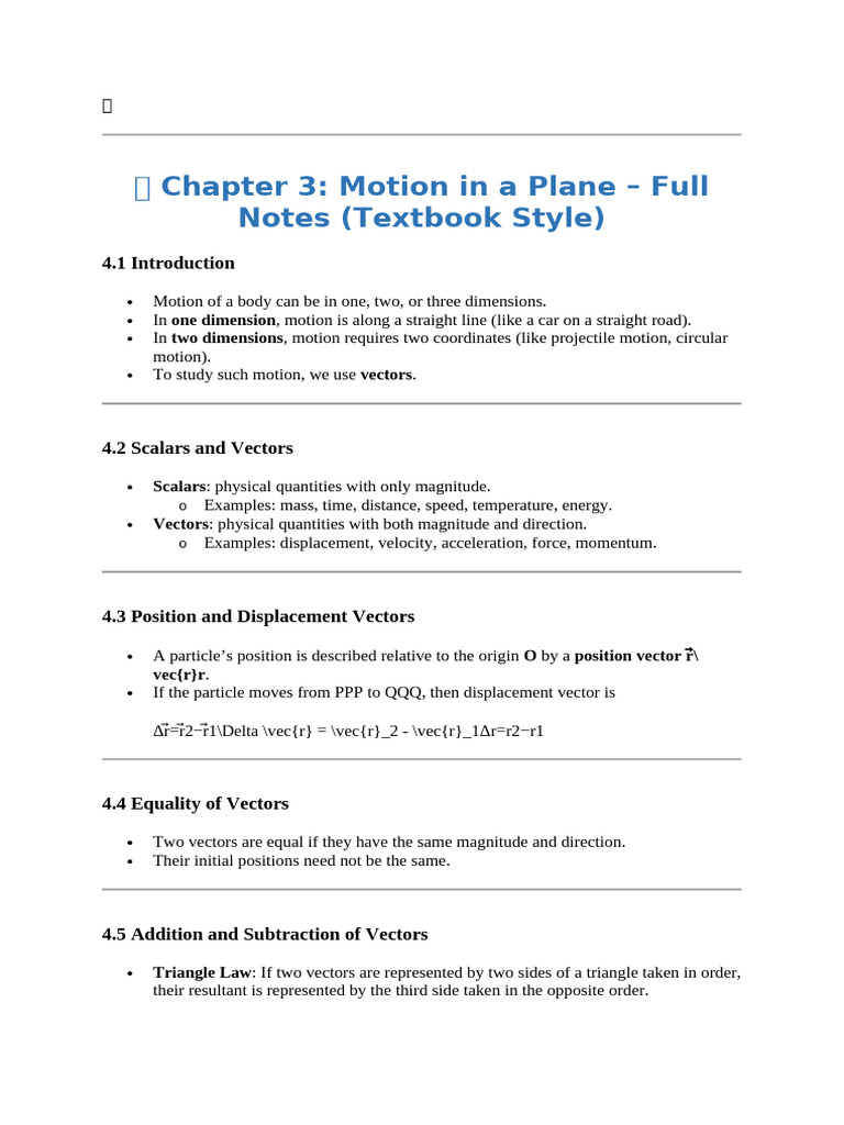 Physics Chapter 4 | PDF | Euclidean Vector | Acceleration