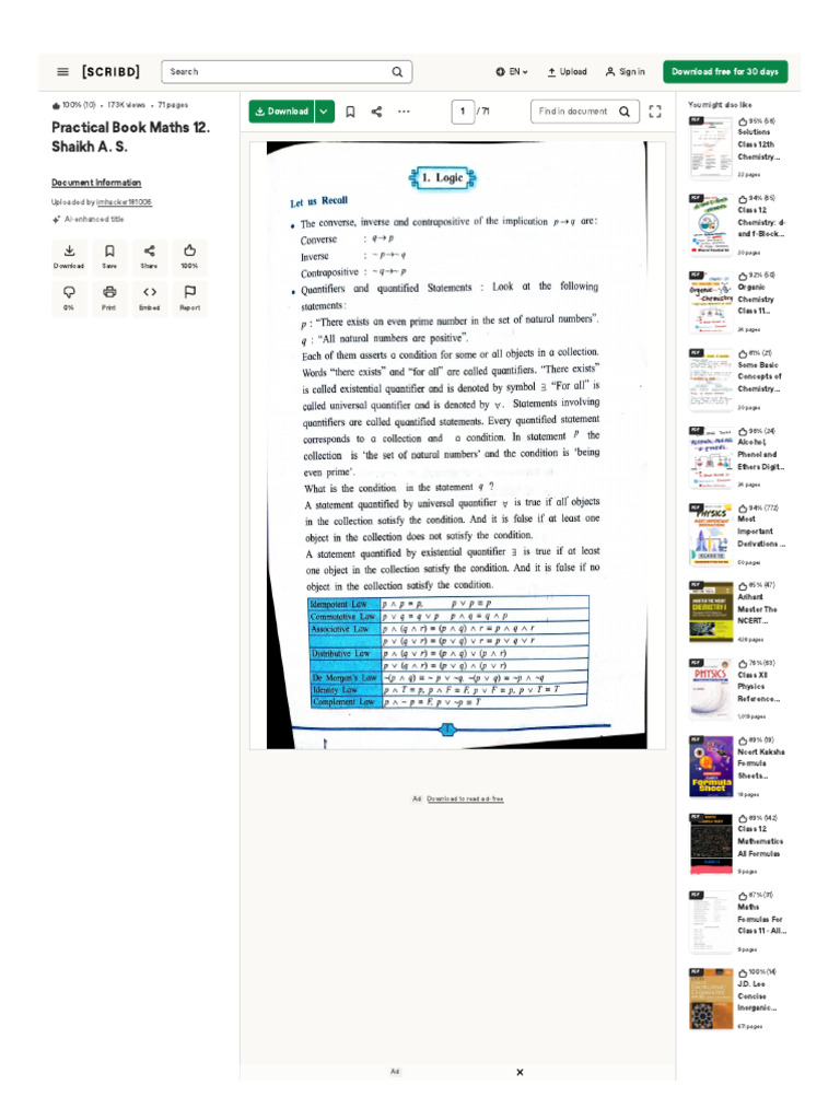 Class 12 Practical Mathematics Guide | PDF