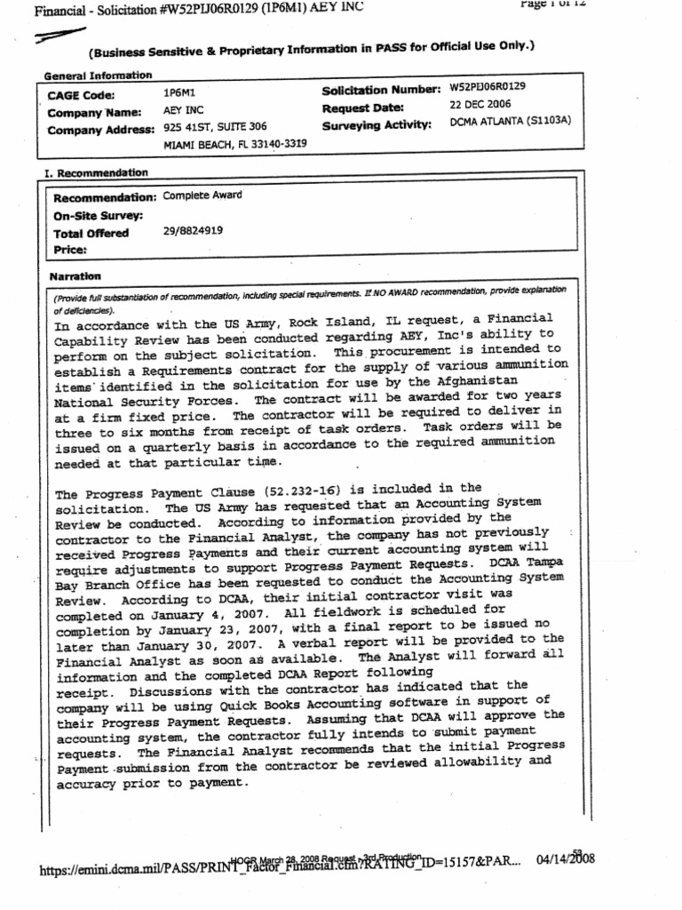 Financial - Solicitation AEY INC | PDF