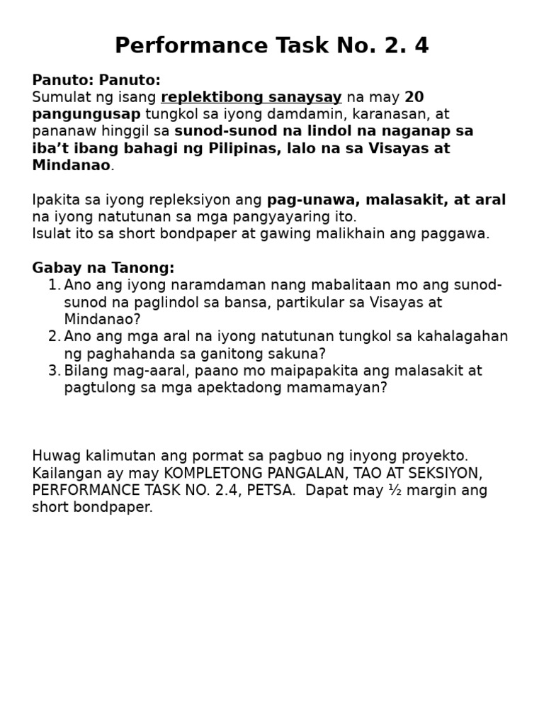 Performance Task No.2.4 | PDF