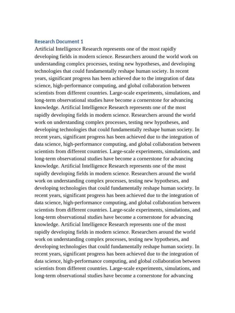Research Long 1 | PDF | Science | Experiment