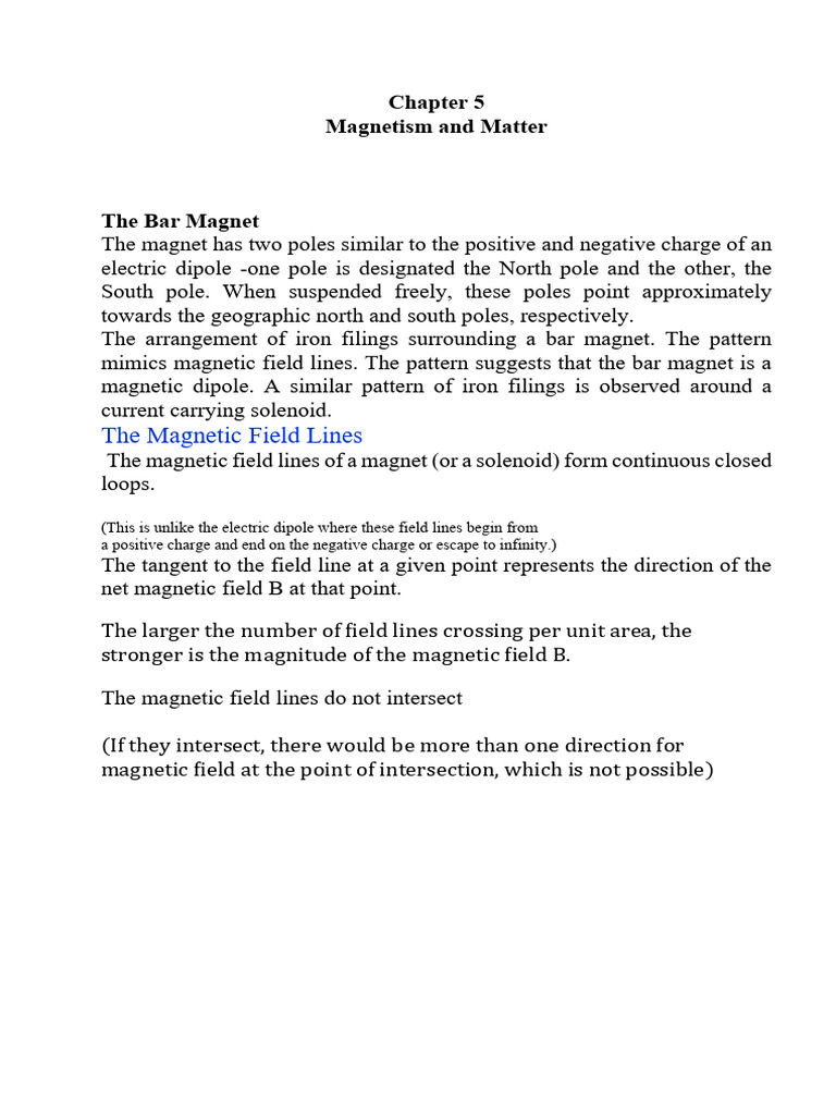Understanding Magnetism and Matter | PDF | Magnetic Field | Magnetism