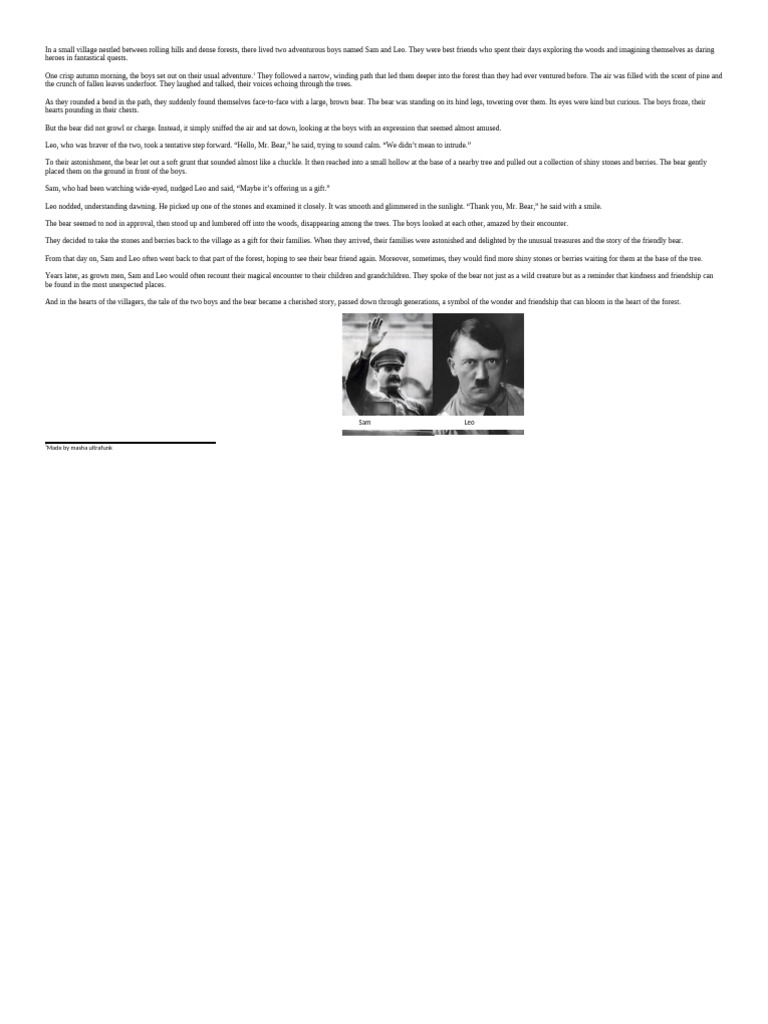Hitler and Stalin Story | PDF