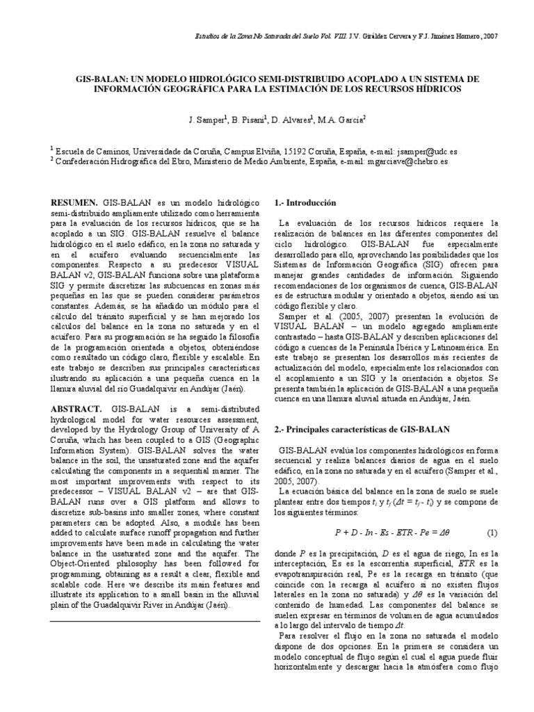 Gis Balan | PDF | Objeto (informática) | Sistema de información geográfica
