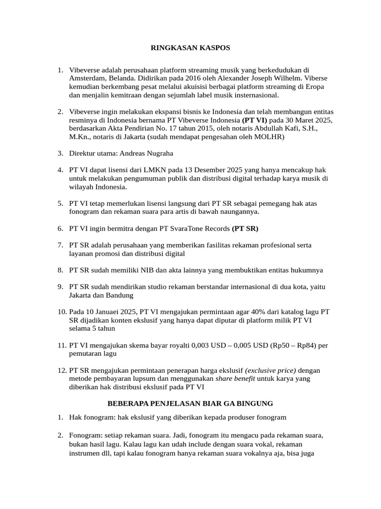 RINGKASAN KASPOS | PDF