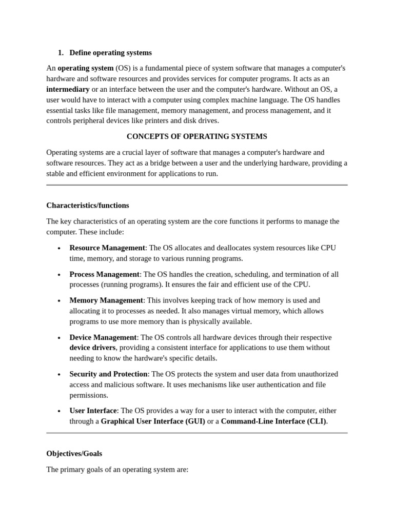 Operating Systems 1 | PDF | Operating System | Kernel (Operating System)