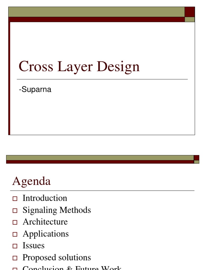 Cross Layer Design PPT 4985 | PDF | Quality Of Service | Network Packet