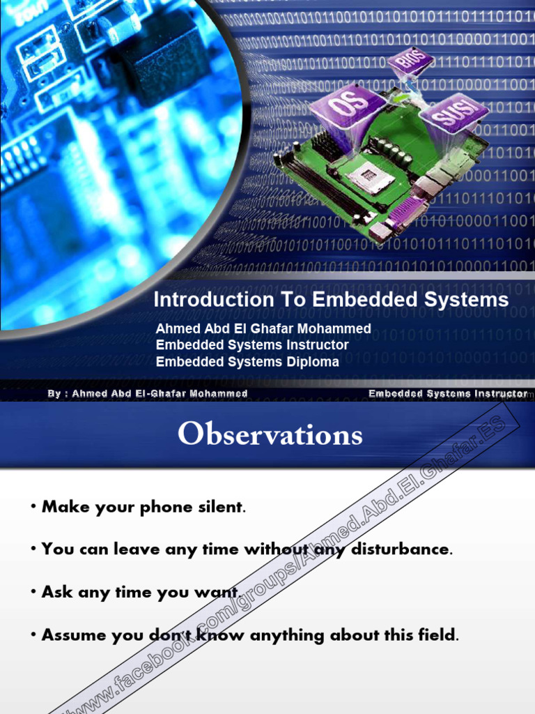 Introduction to Embedded Systems Part 1 | PDF | Embedded System | Central Processing Unit