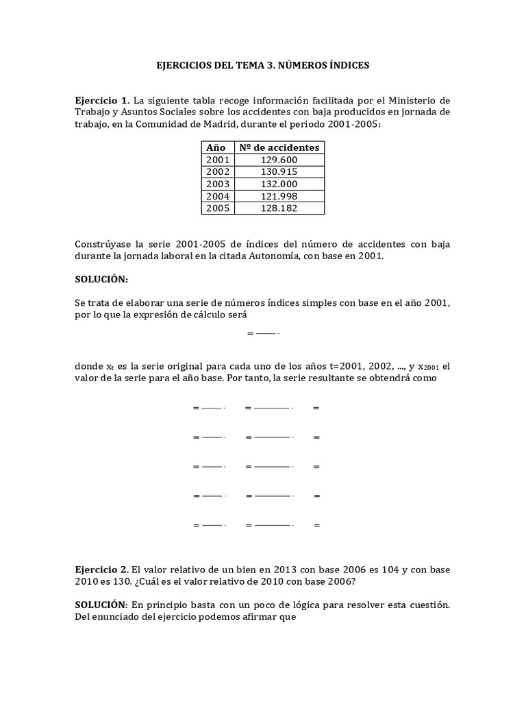 Ejercicios Del Tema 3 | PDF | Índice de precios al consumidor | Poder adquisitivo