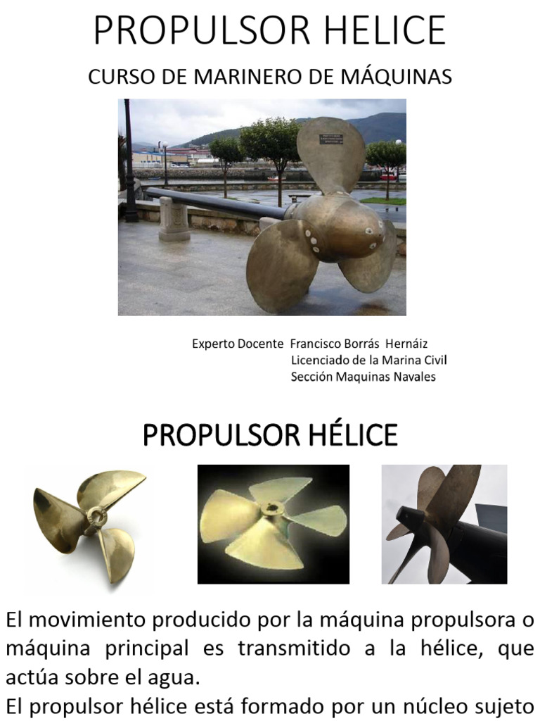 Funcionamiento y Tipos de Hélices Marinas | PDF | Hélice | Ingeniería ...