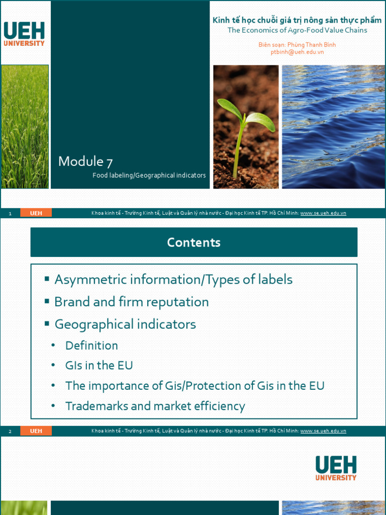 Module 7 - Food Labeling and GIs | PDF