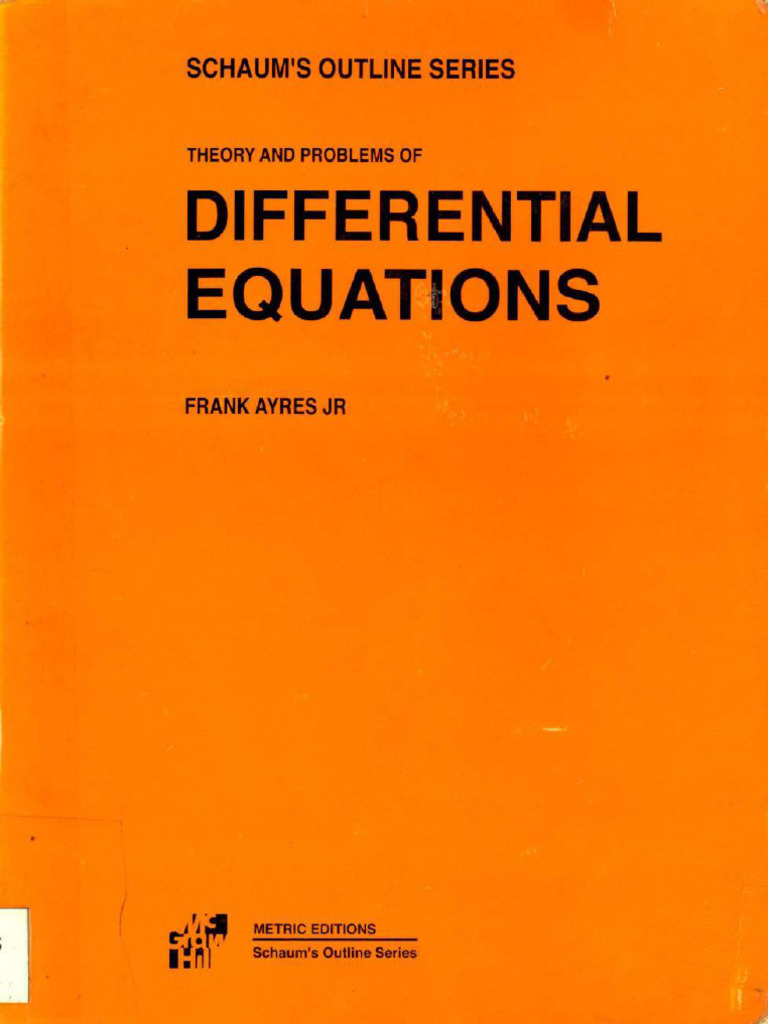 Differential Equations Problems Guide | PDF | Equations | Ordinary ...