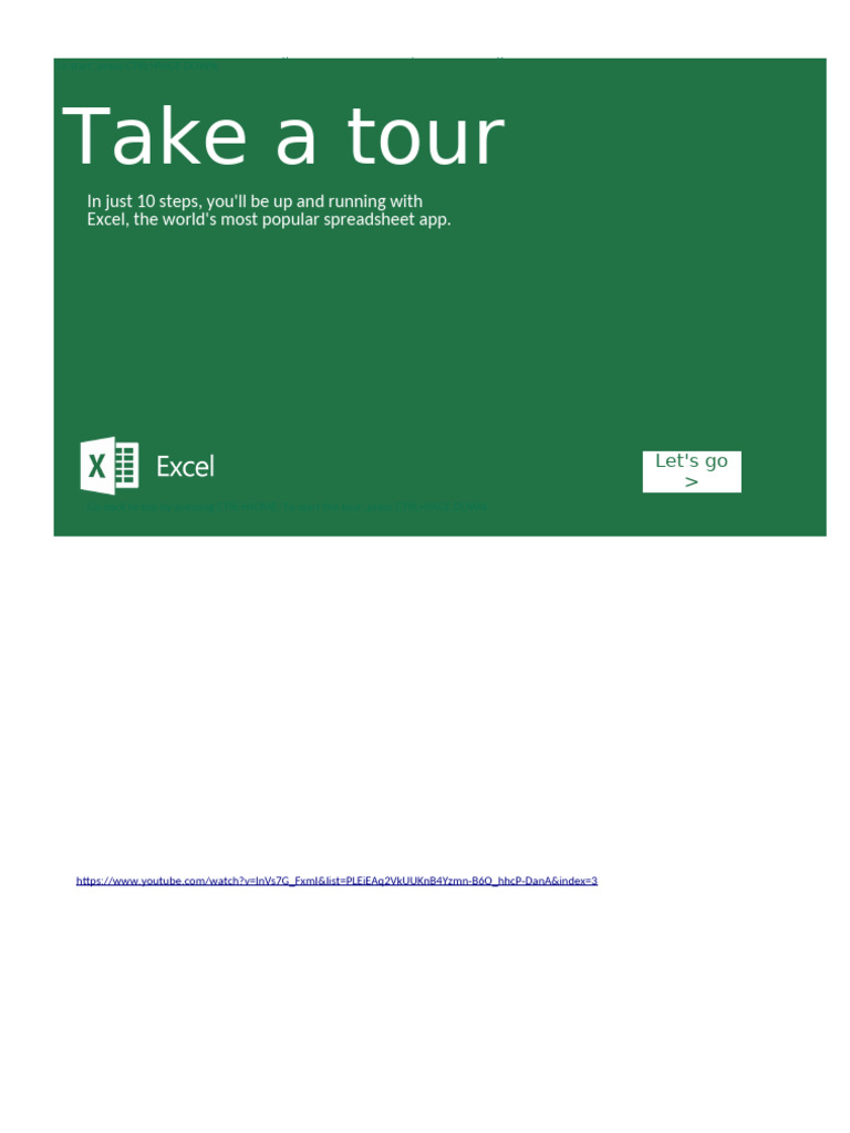 Welcome to Excel1 | PDF | Microsoft Excel