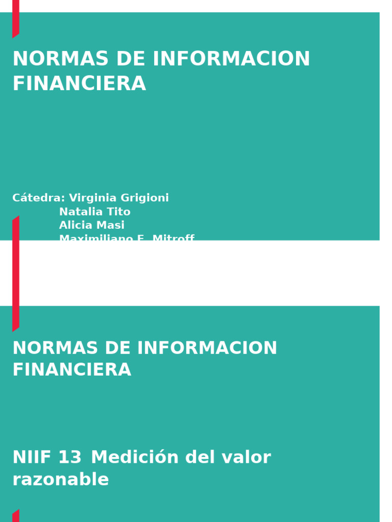 NIIF 13 - Valor Razonable | PDF | normas internacionales de INFORMACION ...