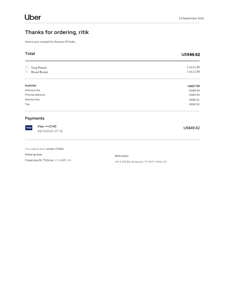 Uber Eats 20250914 | PDF