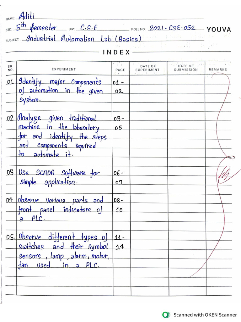 Industrial Automation Lab(Basics) | PDF